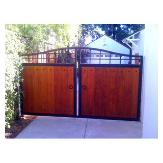 Bi-parting Swing Gate - Mediterranean - Landscape - San Francisco - by ...