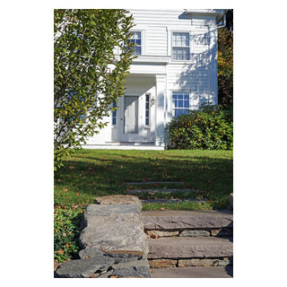 Bluestone Steps and Colonial House - Traditional - Landscape - New York ...