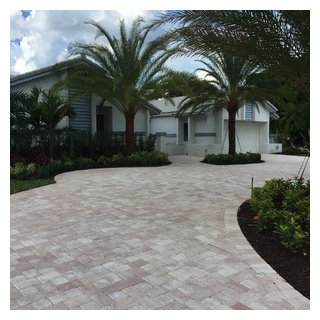 Boca Raton Driveway and landscape - Contemporary - Landscape - Miami ...