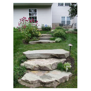 Boulder Ideas & Broken Blue Stone Path - Traditional - Landscape - New ...