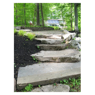 Boulder ideas & Broken Blue Stone Path - Traditional - Landscape ...