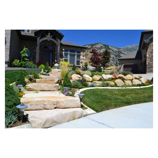 Boulder Mountain Stone Steps - Traditional - Landscape - Salt Lake City ...