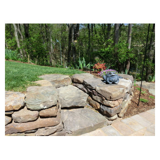 Boulder Steps and Stone Wall - Contemporary - Landscape - Seattle - by ...