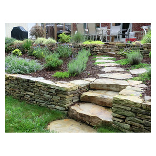Boulder Steps and Stone Wall - Traditional - Landscape - Seattle - by ...
