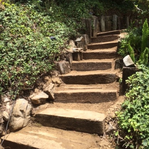 Railroad Tie Stair - Photos & Ideas | Houzz