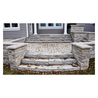 Brussels Block, Calico Steps, & Limestone Coping - Landscape - Other ...