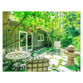 California Ranch - Patio off of Den - Traditional - Landscape - Los ...