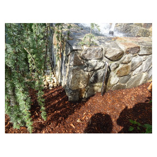 Cape Cod Inn with New England Stone Cladding, Retaining Walls, and ...