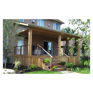 Cedar Deck Cable Railing - Jardín - Toronto - de Earthscape - Landscape ...