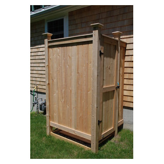 Cedar Outdoor Showers - Beach Style - Landscape - Boston - by Cape Cod ...