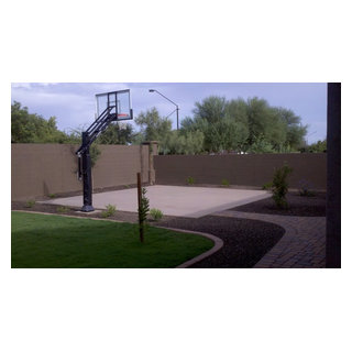 Craig T's Pro Dunk Gold Basketball System on a 25x25 in Gilbert, AZ ...