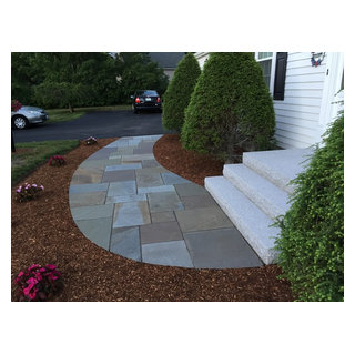 Curving Bluestone Walkway - Traditional - Landscape - Boston - by ...