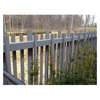 Custom Contemporary Picket Fence - Contemporary - Landscape - New York ...