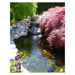 Custom Koi Pond Installation - Contemporary - Landscape - Detroit - by ...