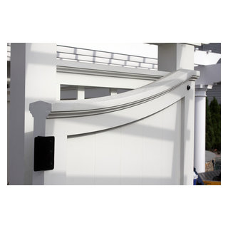 Custom PVC Gate with Arbor - Beach Style - Landscape - New York - by ...