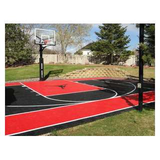Custom SnapSports Backyard Basketball Game Court - Traditional ...