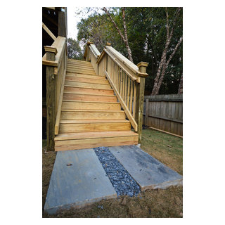 Stair base. - Traditional - Landscape - Atlanta - by Outdoor Makeover ...