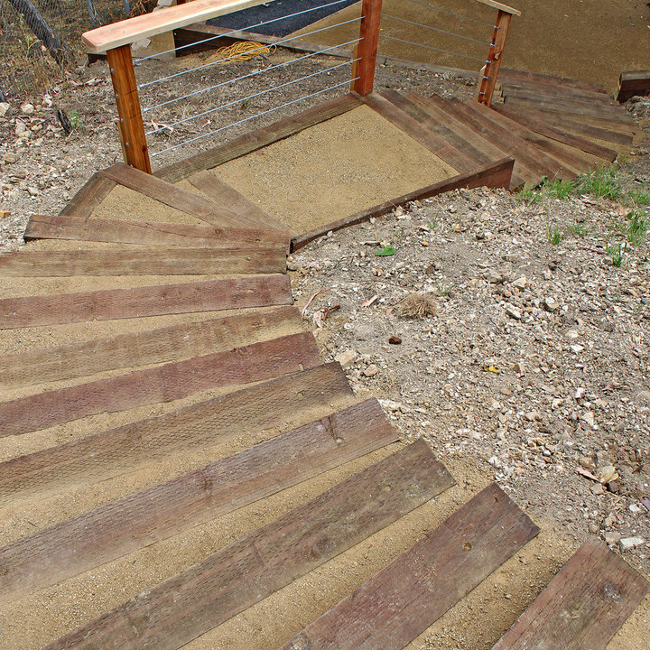 Railroad Tie Stair - Photos & Ideas | Houzz
