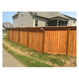 "Desert Sand" Stain on this Table Top Privacy Fence in Spring Hill, TN ...