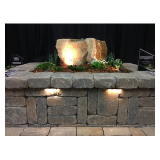 DRILLED LIMESTONE CUBE WATER FEATURE - Rustic - Landscape - Other - by ...
