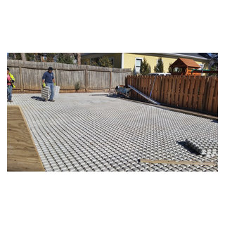 Drivable Grass Permeable Pavers Before & After - Contemporary ...