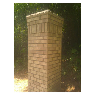 Driveway Entry Gate Brick Pillars - Jardin - Portland - par GO ...