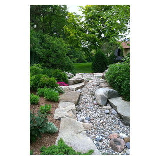 Dry Stream Bed with Plantings - Rustic - Landscape - Detroit - by DC ...