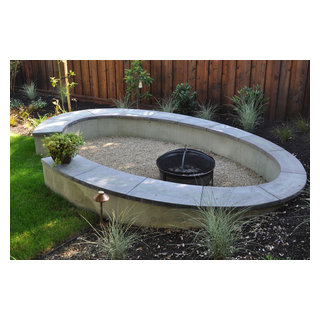 Elliptical Concrete Bench - Modern - Landscape - San Francisco - by ...