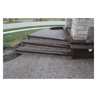 EXPOSED AGGREGATE WITH STAMPED BORDERS - Modern - Landscape - Toronto ...