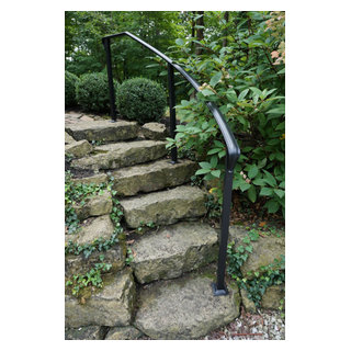 Exterior Handrail with Lambs tongue rail end - Farmhouse - Landscape ...