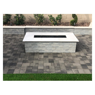 Falcon Landscapes Belgard Catalina Rio pavers & Mirage porcelain ...