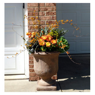 Fall Containers - Rustic - Landscape - Chicago - by Smalls Landscaping ...