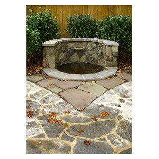 Fieldstone Waterfall and Pond - Modern - Landscape - DC Metro - by Land ...