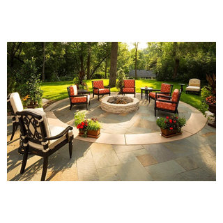 Fire Circle Gathering Place | Patios - Transitional - Patio ...