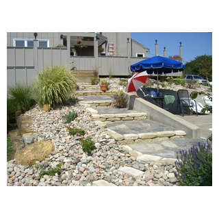Flagstone Steps With Limestone Edging - Traditional - Landscape - Other ...
