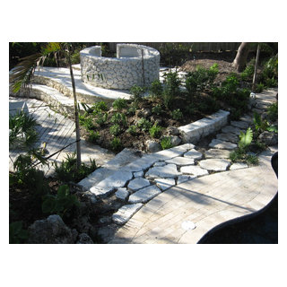 Florida Coral Stone work backyard in Miami - Tropical - Landscape ...