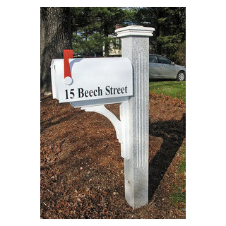 Fluted Granite Mailbox Post - Traditional - Landscape - Boston - by AVO ...