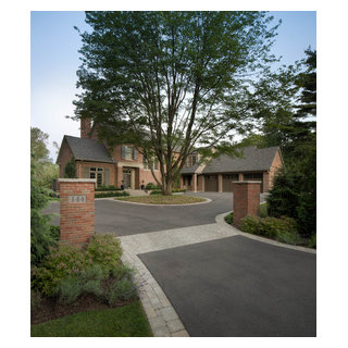 Front Brick Pillars, Asphalt Driveway and Interlock Driveway Bands ...