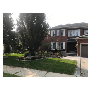 Front yard transformation with new sitting area and grand entrance ...