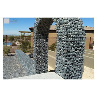 Gabion arch in graden - Modern - Landscape - Phoenix - by Custom Gabion ...