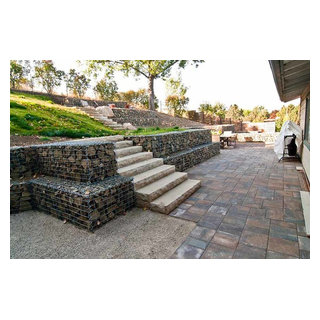 Gabion Backyard - Contemporary - Landscape - Boise - by Stack Rock ...
