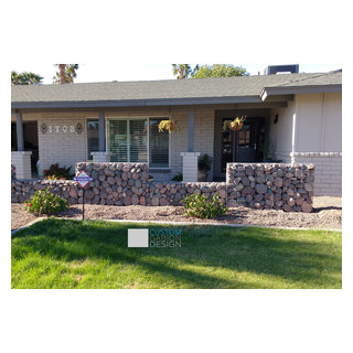 Gabion wall and mailbox - Rustic - Garden - Phoenix - by Custom Gabion ...