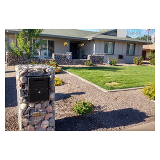 Gabion wall and mailbox - Montagne - Jardin - Phoenix - par Custom ...