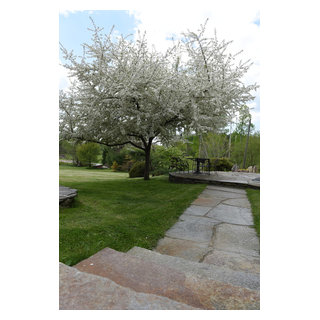 Goshen stone steps, walkway, and patio. - Rustic - Landscape - San ...