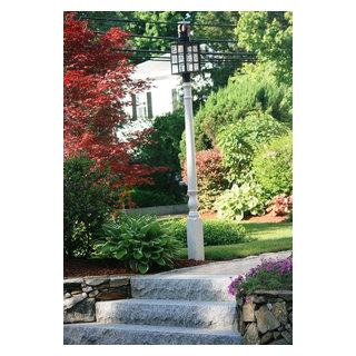 Granite Stepped Front & Side Entrances - Farmhouse - Landscape - Boston ...