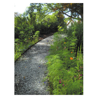 Gravel Path with Rusted Steel Edging - Rustic - Landscape - Providence ...