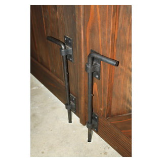 Heavy Duty Dark Bronze Cane Bolt - Double Gate Hardware - Arts & Crafts ...