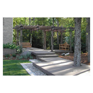 Hemlock arbor with ipe decking - Contemporary - Landscape - Toronto ...