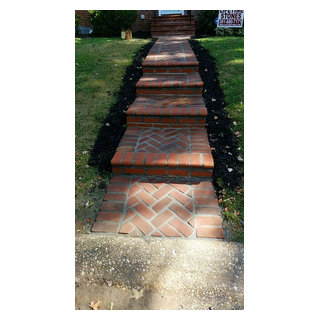 Herringbone Pavers Walkway in Silver Spring MD With Bull Nose Paver ...