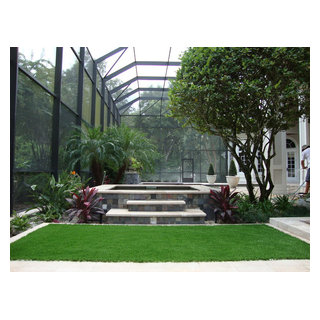 Inside Pool Cages - Contemporary - Landscape - Tampa - by EasyTurf ...